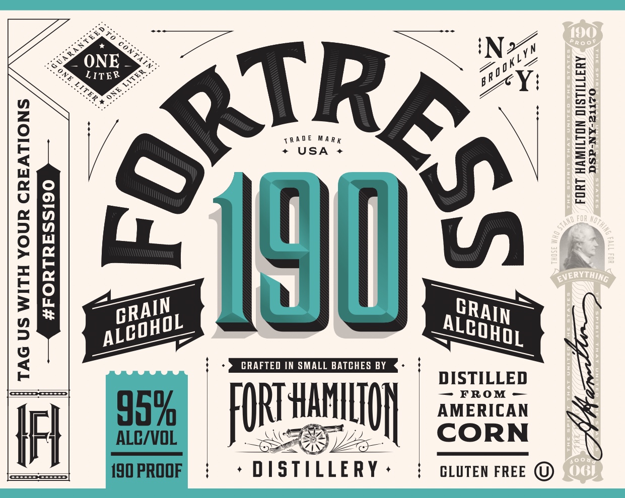 Grain Alcohol, 'Fortress 190', Fort Hamilton [STRAPPED] - Skurnik Wines & Spirits