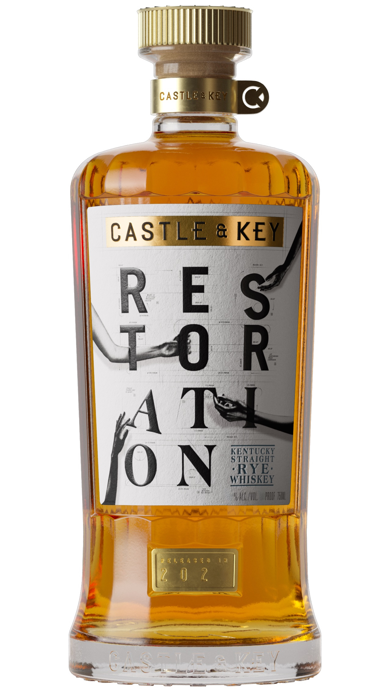 Rye Whiskey, 'Restoration Rye', Castle & Key [STRAPPED] - Skurnik Wines & Spirits