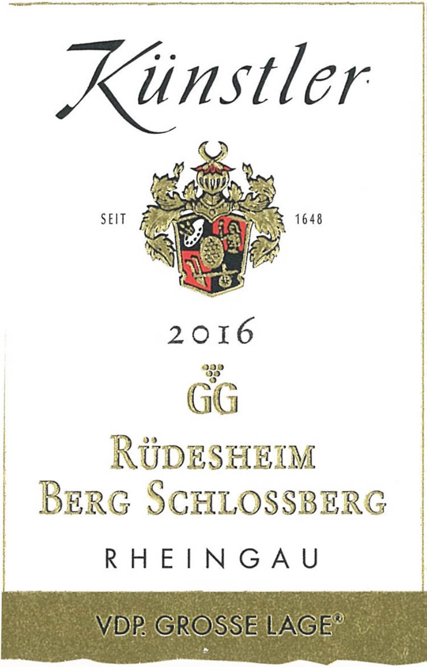 Künstler Rüdesheimer Berg Schlossberg Riesling Grosses Gewächs ... Künstler Rüdesheimer Berg Schlossberg Riesling Grosses Gewächs ...