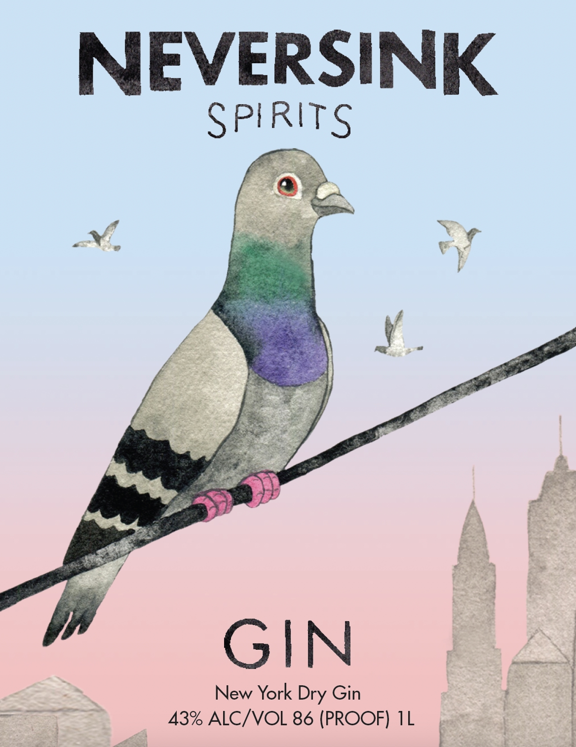 New York Dry Gin (Pigeon Label) [750ml], Neversink - Skurnik Wines & Spirits